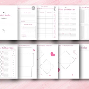 Pen-pal Binder Bundle Printable (10 Pages), Pen Pal Supplies, Pen Pal ...