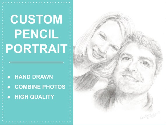 Custom Pencil Portraits Custom Pencil Drawing Drawing With - Etsy