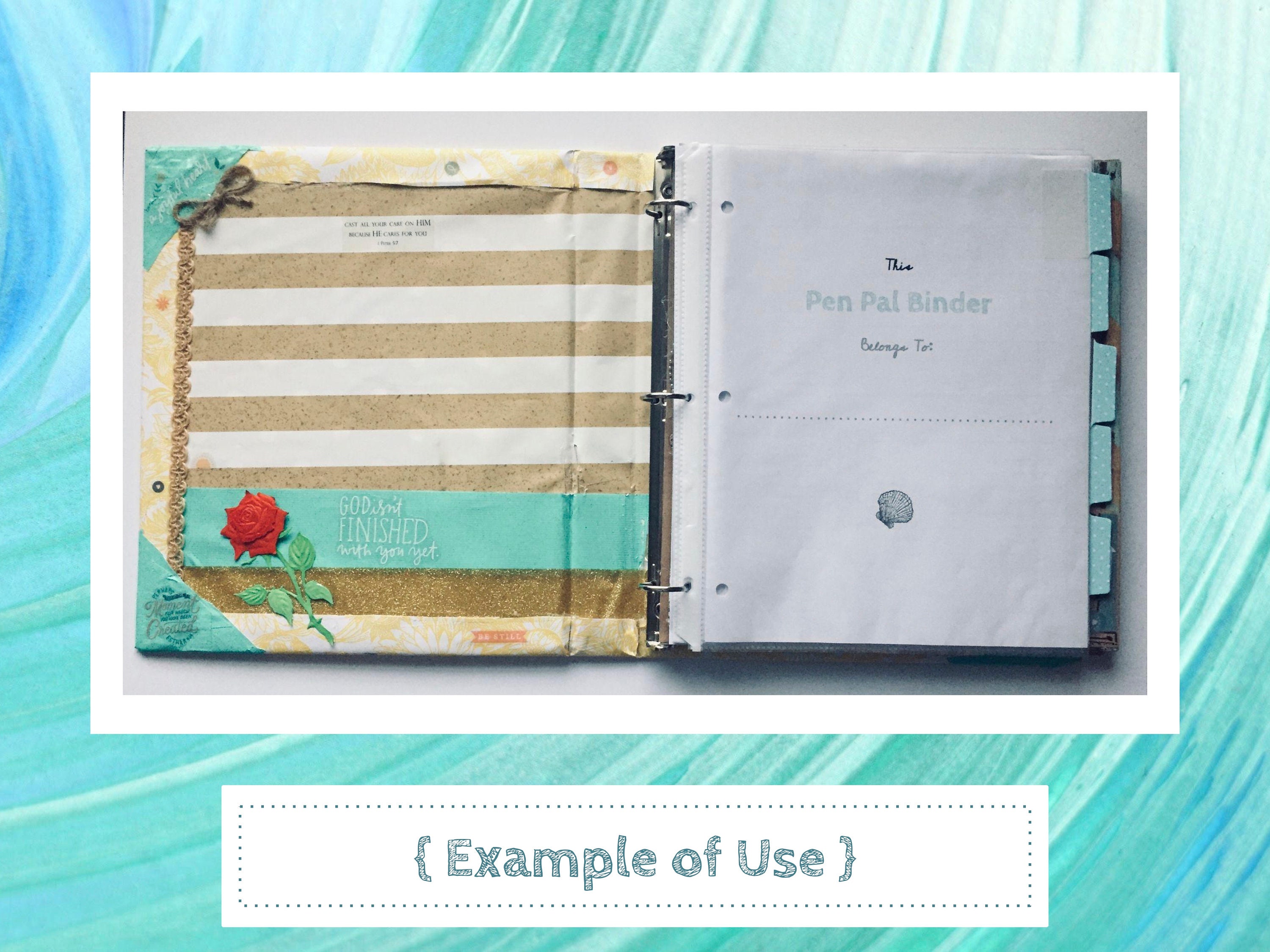 Nautical Pen-pal Binder Bundle Printable (10 Pages), Pen Pal Supplies ...