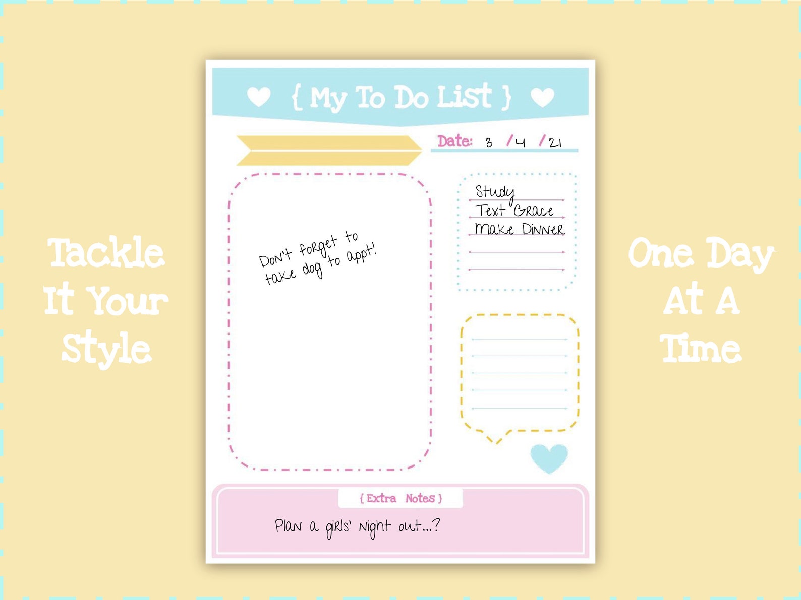 Go Get 'em Girl printable to Do List & Weekly Planner Planner Printable ...