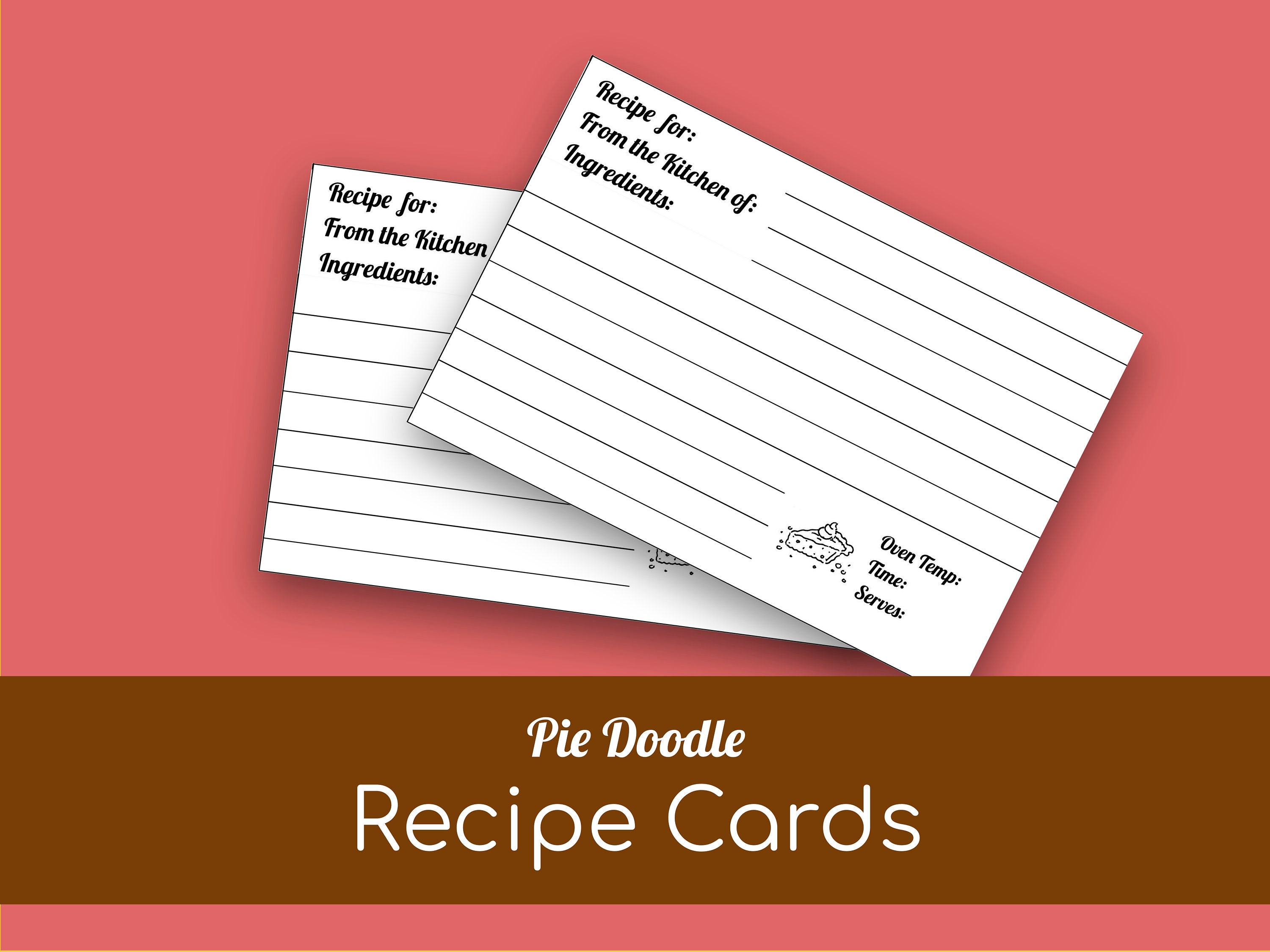 Printable Recipe Cards, Recipe Template, Recipe Card Template ...