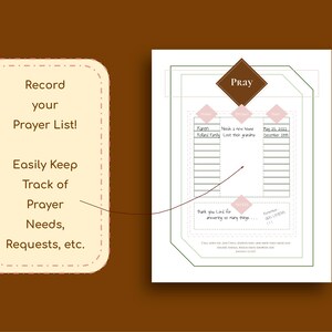 Printable Prayer Record Sheet & Schedule, Prayer Journal, Prayer ...