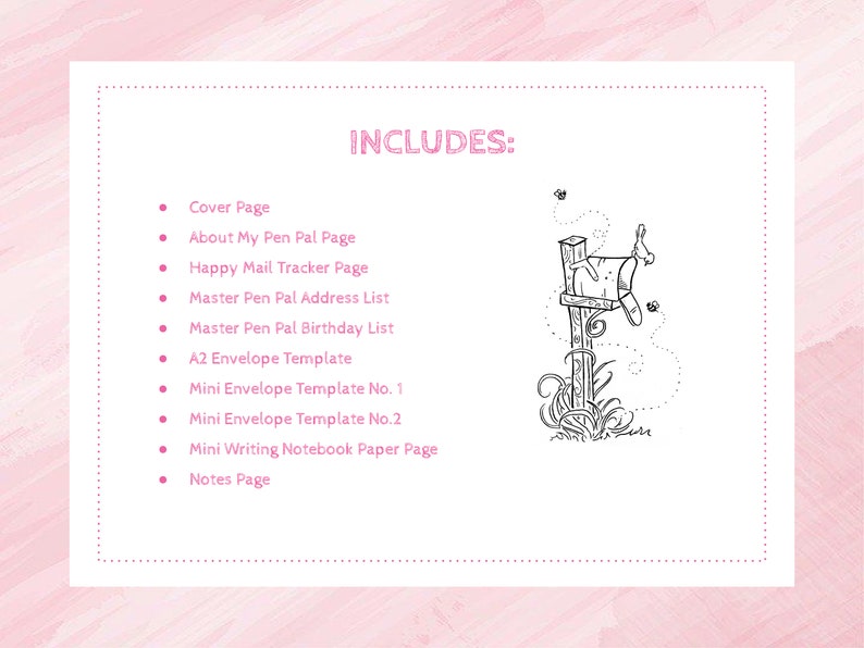 Pen-pal Binder Bundle Printable (10 Pages), Pen Pal Supplies, Pen Pal ...