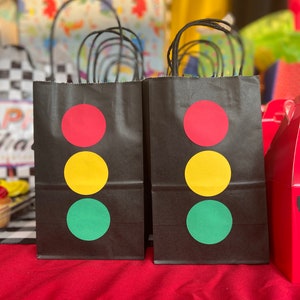 Traffic Light Party Favor Bags: Race Car Theme, Personalized Option - Etsy