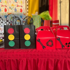 Traffic Light Party Favor Bags: Race Car Theme, Personalized Option - Etsy