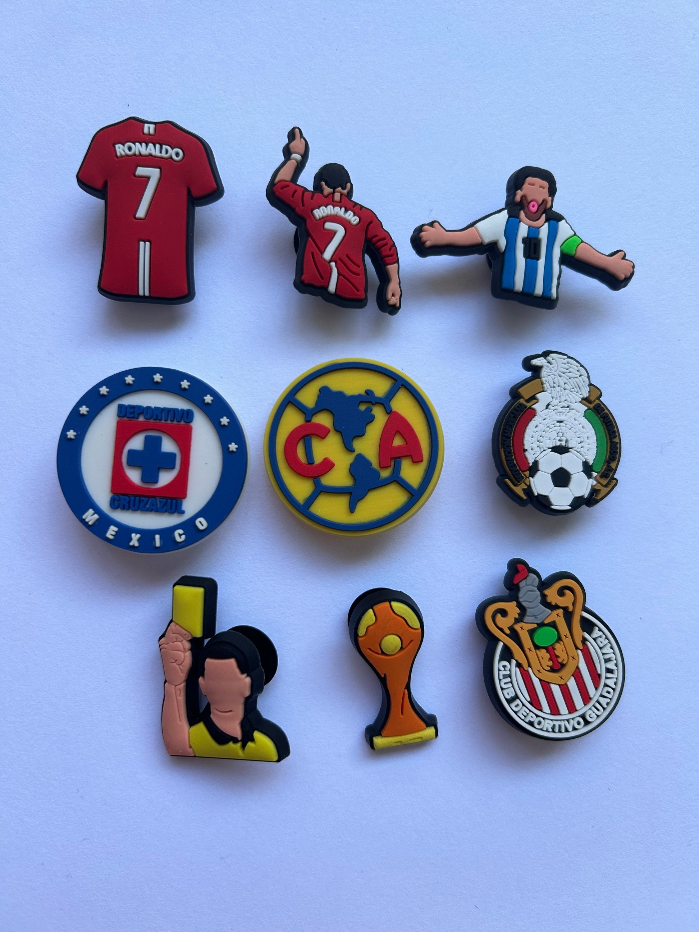 World Cup Shoe Charms Club America Jibbitz Messi Croc - Etsy Israel