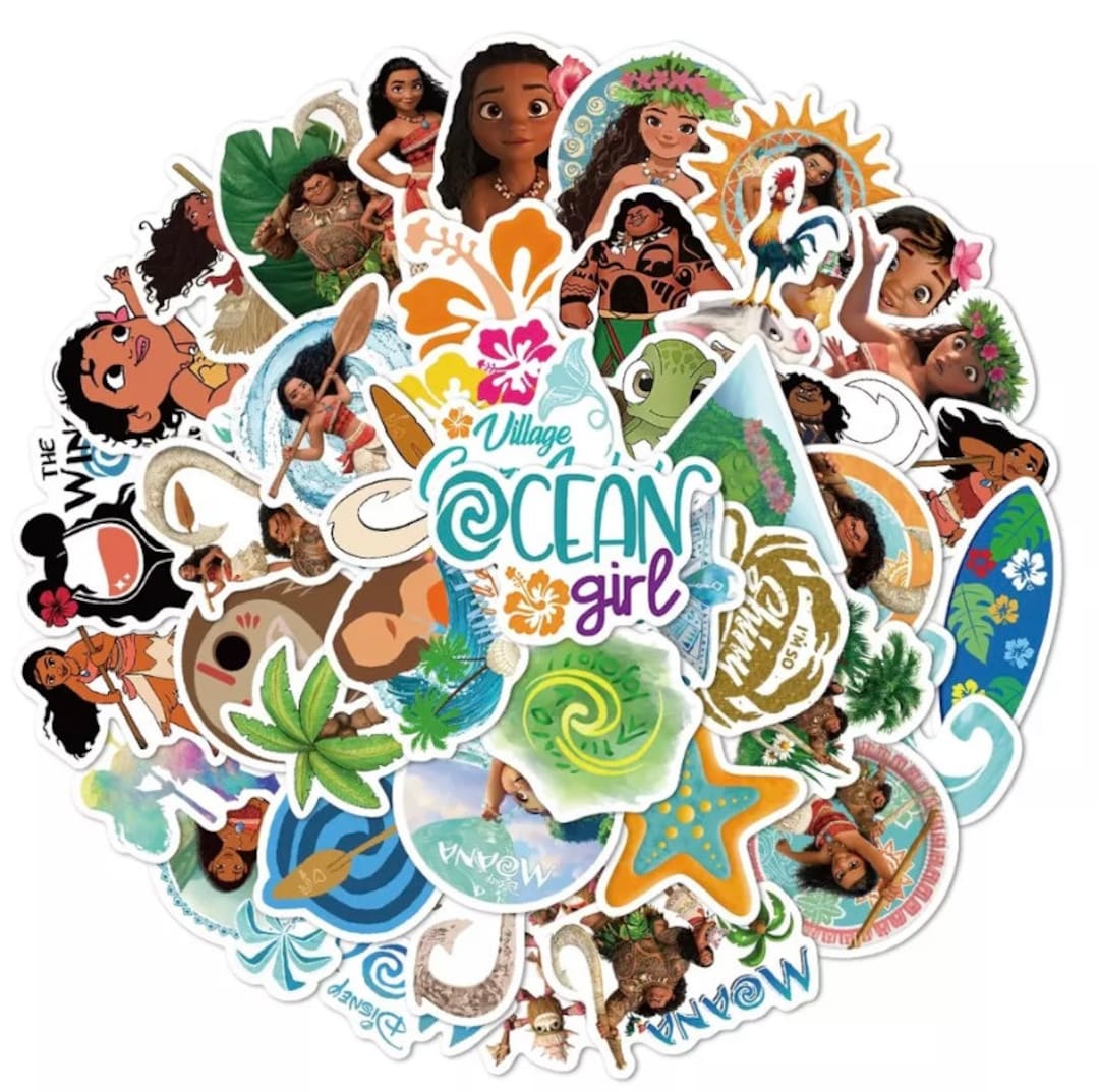 24 Piece Moana Stickers | Scrapbooking | Party Favor Fillers - Etsy