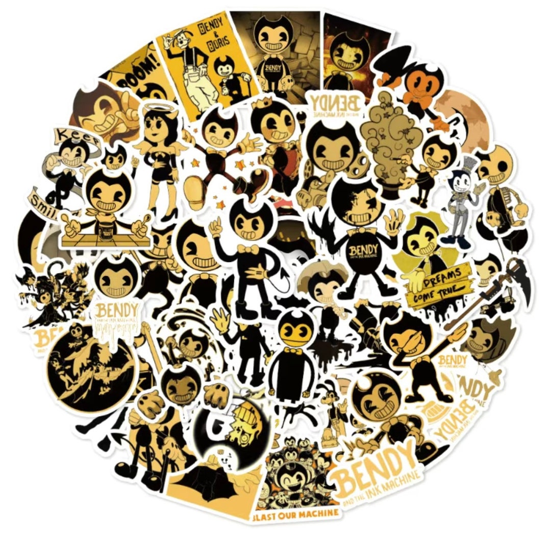 14 Piece Bendy and the Ink Machine Stickers Scrapbooking Party Favors ...