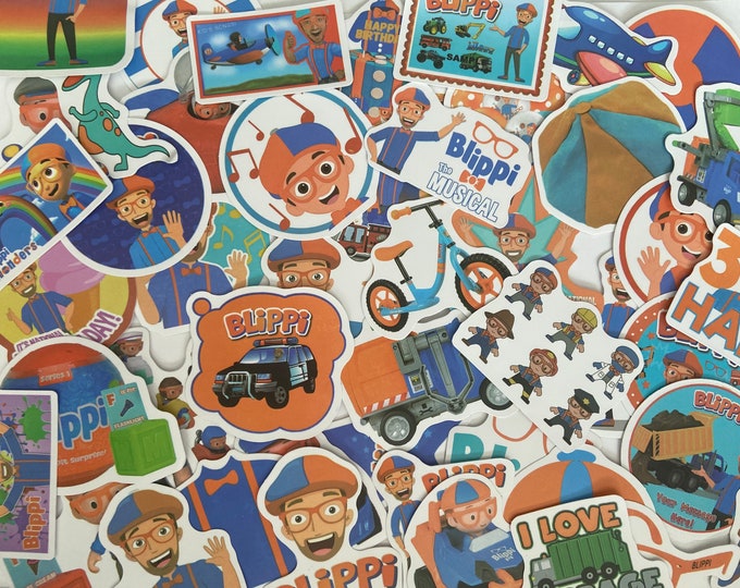 24 Piece Blippi Stickers | Party Favor Fillers | Scrapbooking - Etsy