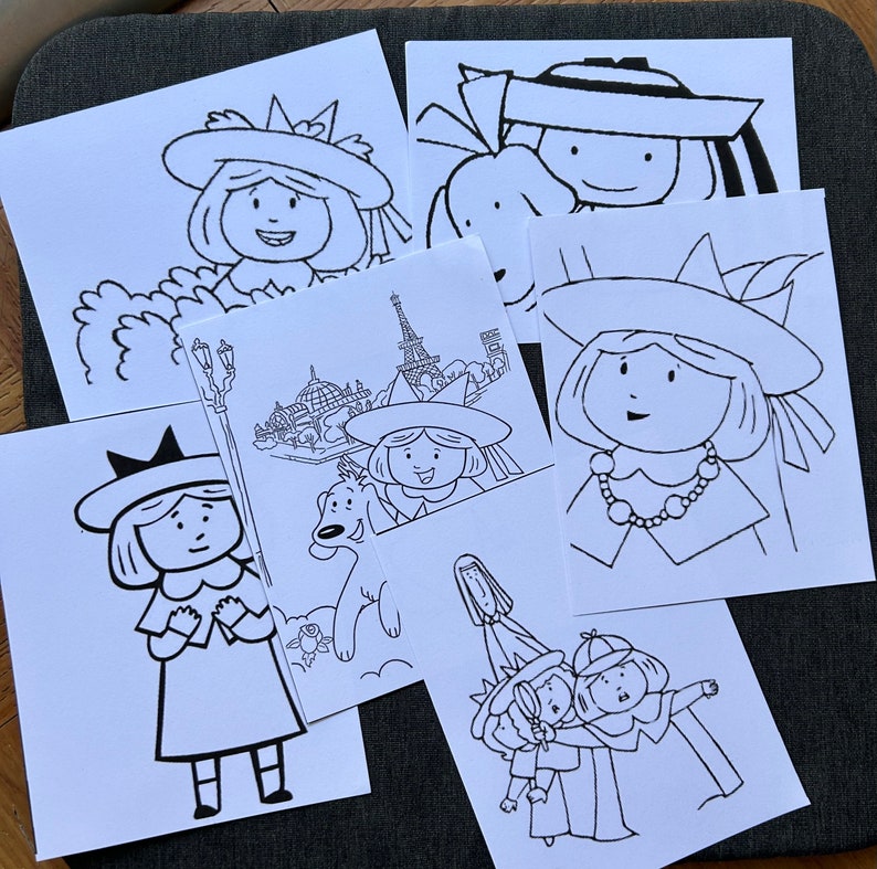 Madeline in Paris Coloring Sheets Party Favor Fillers - Etsy