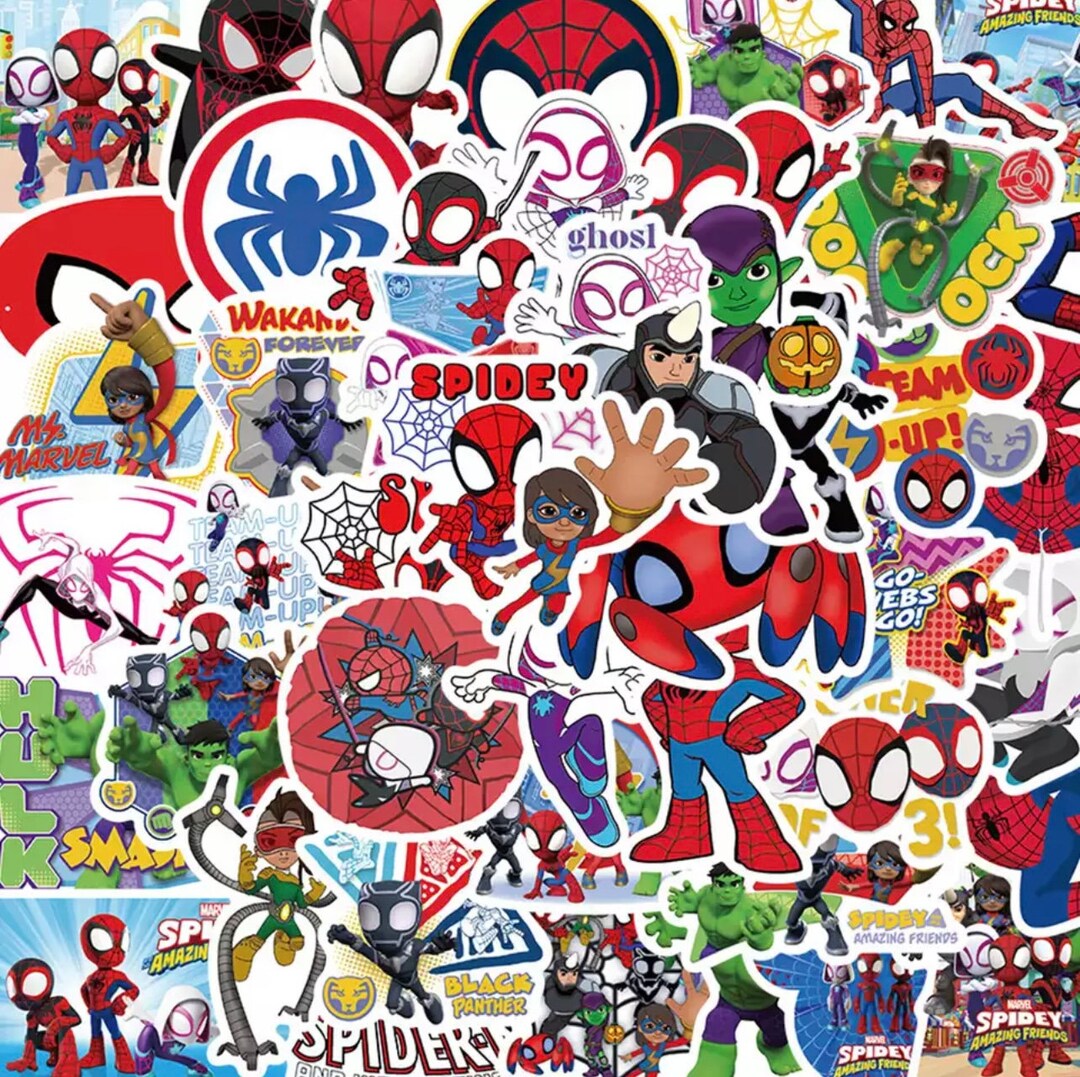 24 Piece Spidey and His Amazing Friends Stickers | Scrapbooking | Party ...