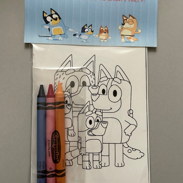 Personalized Bluey Coloring Sheets - Etsy