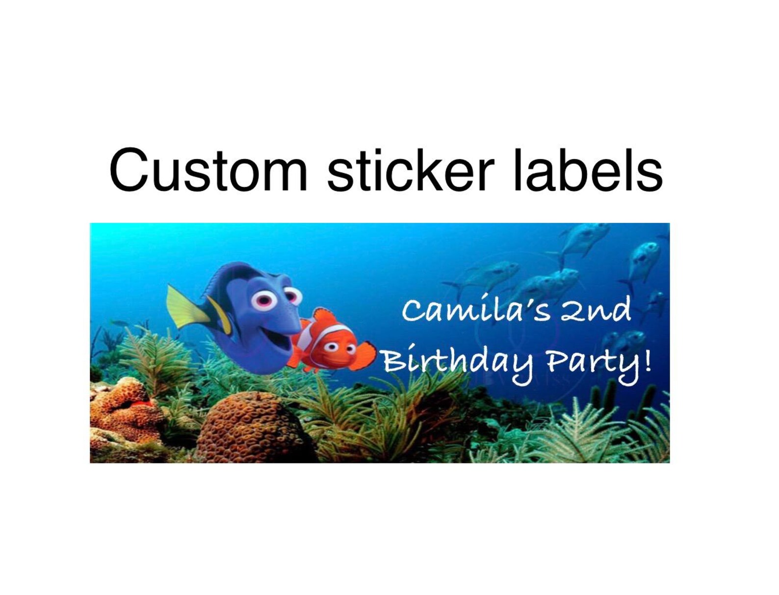 Finding Nemo Sticker Labels | Finding Dory Sticker Labels | Party ...