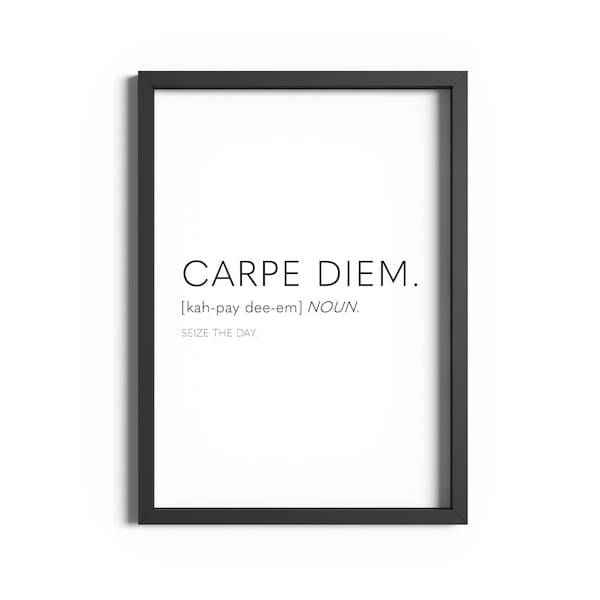 Carpe Diem Poster - Etsy