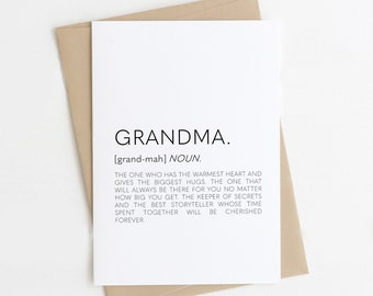 Grandmother Card | Etsy