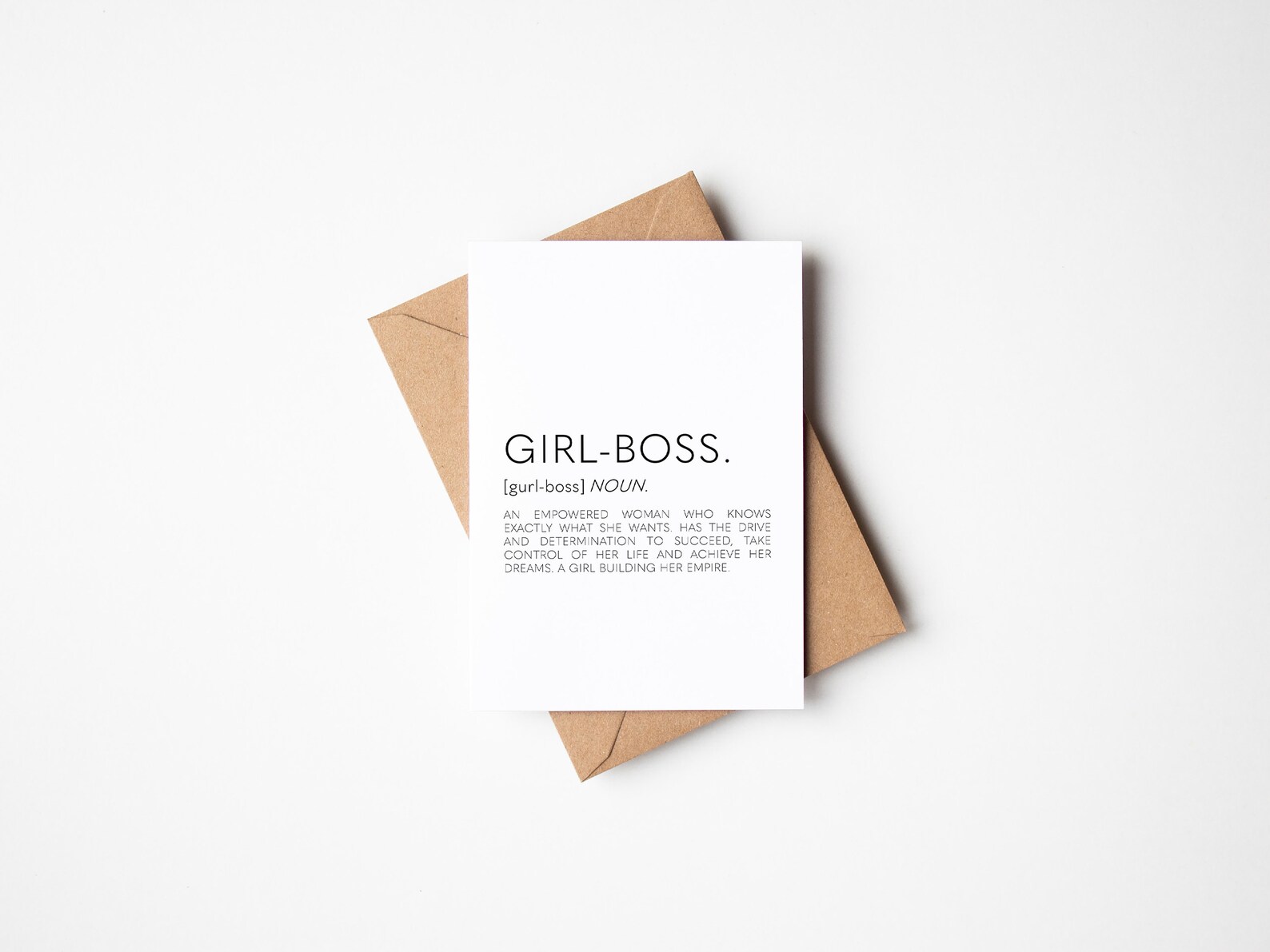 Girl Boss Definition Birthday Card, Greetings Card for Her, Girl Boss ...