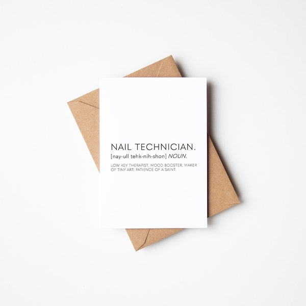 Thank You Nail Tech Card - Etsy