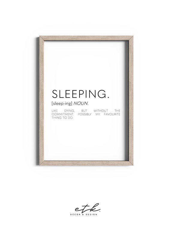 bedroom decor sleeping print bedroom prints quote print bedroom wall ...