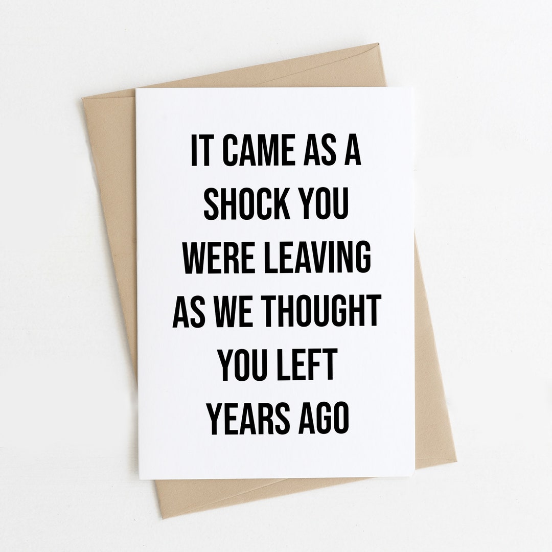 Leaving Card, Work Bestie, A4 Leaving Card, Funny Leaving Cards ...