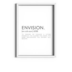 Envision Definition Inspirational Wall Art Office Decor - Etsy