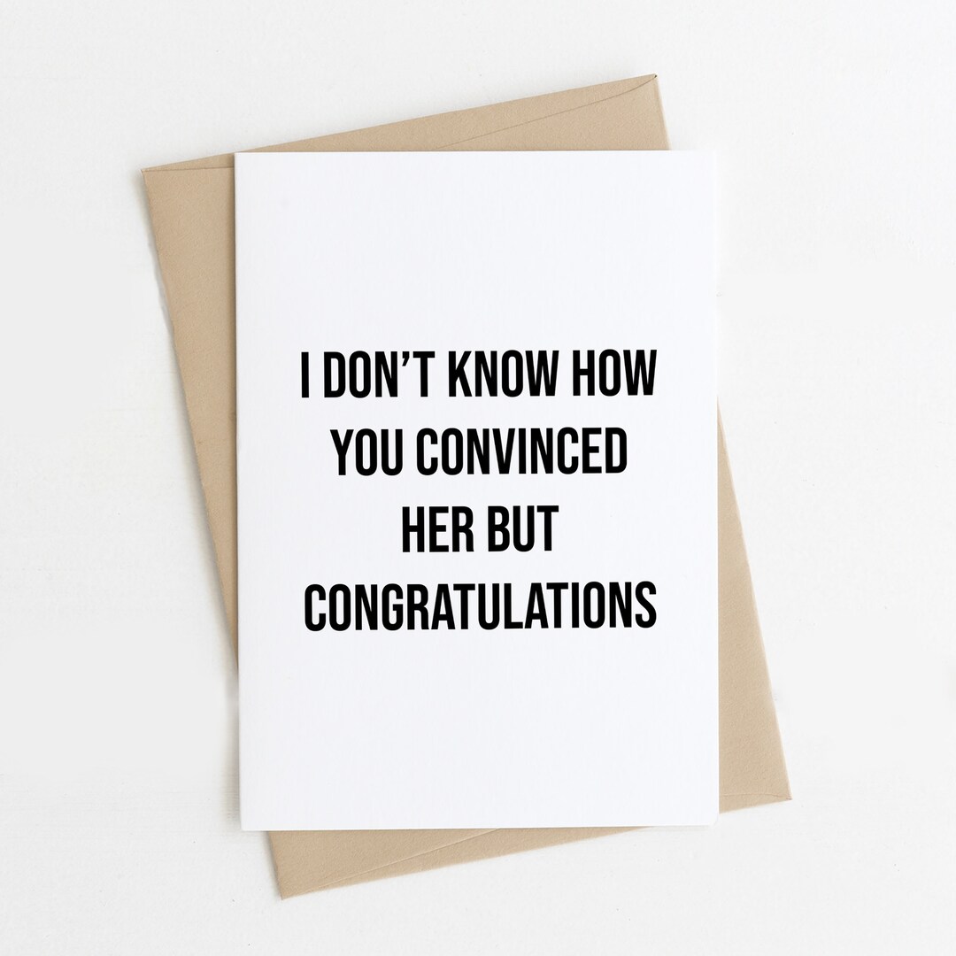 Funny Engagement Card, Funny Wedding Card, Engagement Card ...