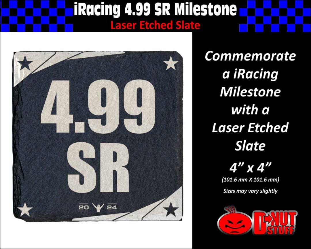 Iracing 4.99 SR Laser Etched Slate - Etsy