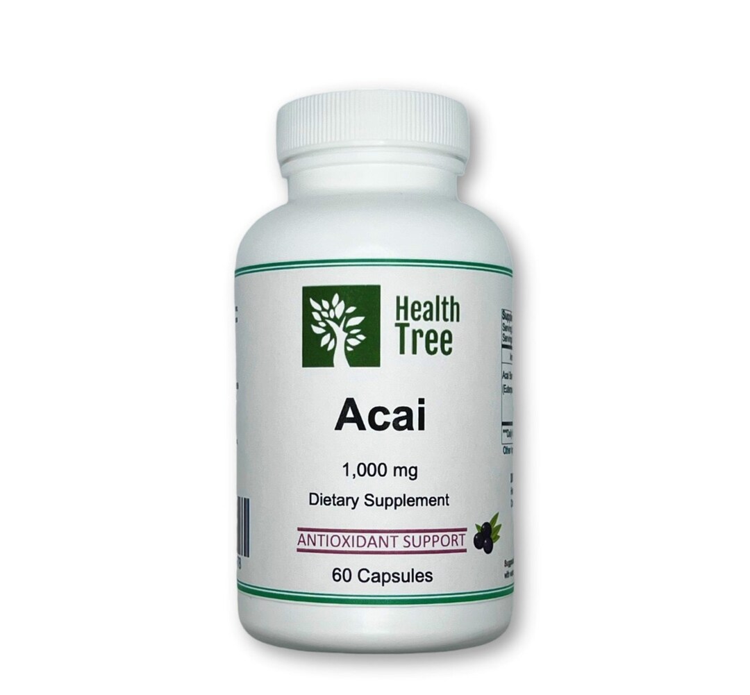 Acai Capsules 1000 Mg/serving 60 Days of Supply Health - Etsy