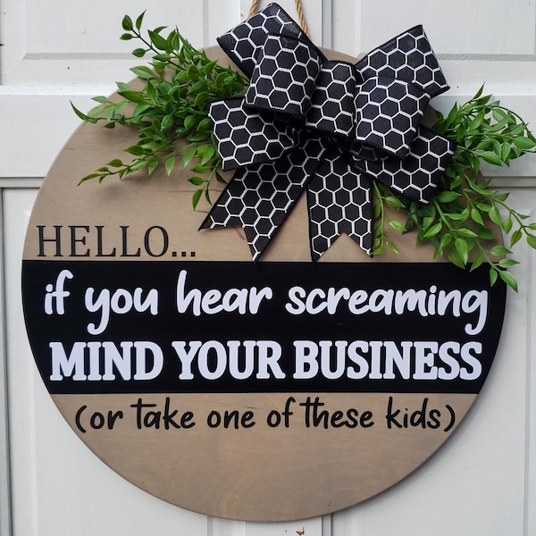 Funny Door Hanger - Etsy