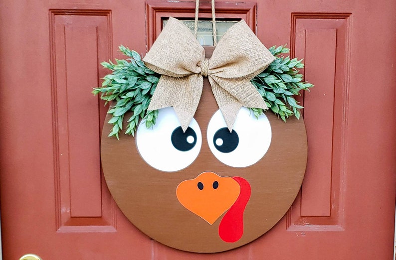 Fall Door Hanger Turkey Door Hanger Thanksgiving Decor Fall Etsy