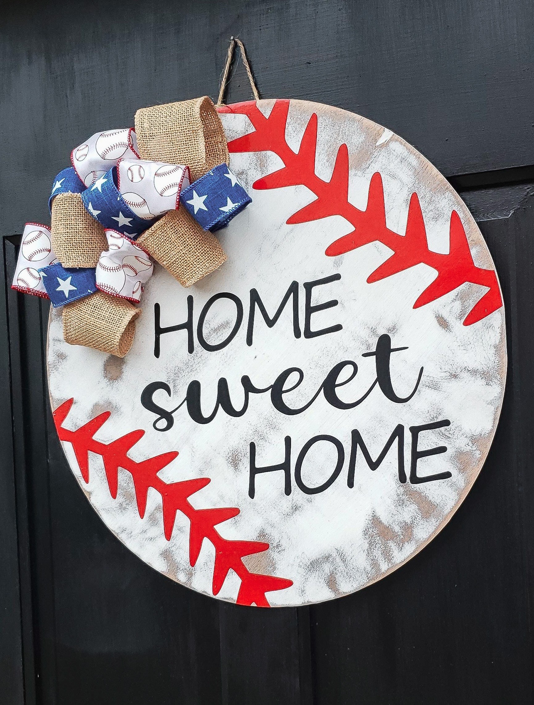 Baseball Door Hanger Baseball Door Decor Summer Door Hanger | Etsy