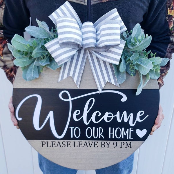 Please Leave Door Sign - Etsy