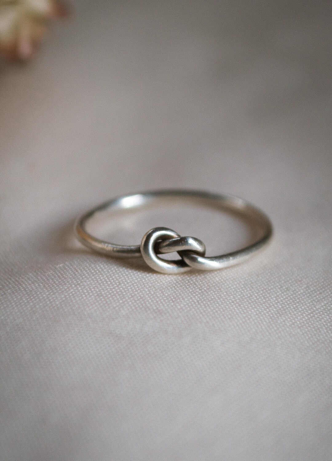 Knot Ring, Sterling Silver Love Knot Ring, Silver Knot Ring, Dainty ...
