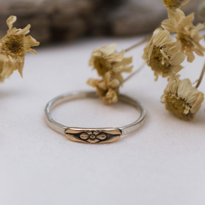 Wedding Ring Mixed Metals - Etsy