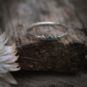 Mountain Ring, Sterling Silver Mountainscape, Simple Mountain Ring ...