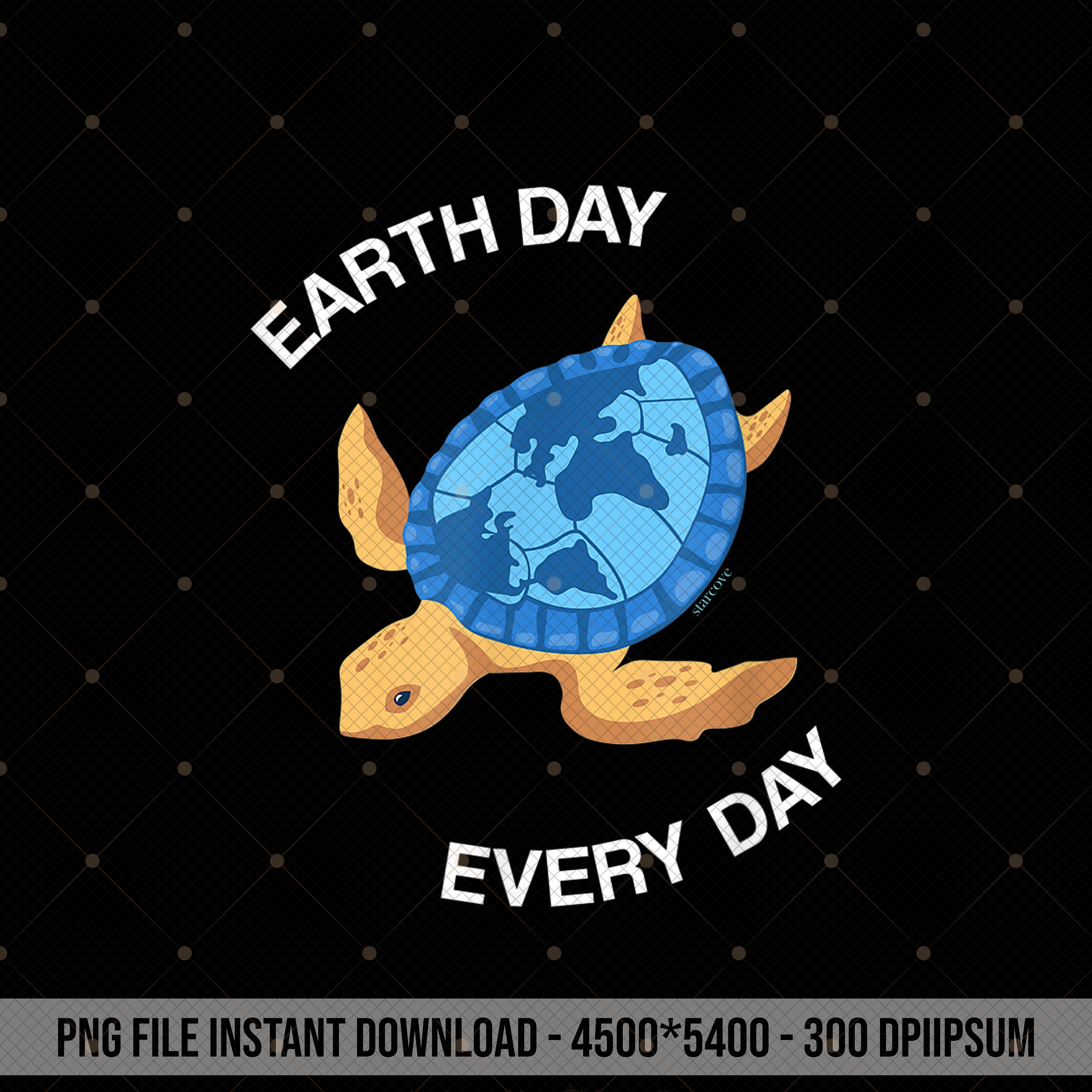 Earth Day Every Day Sea Turtle World Map Planet Global Png - Etsy