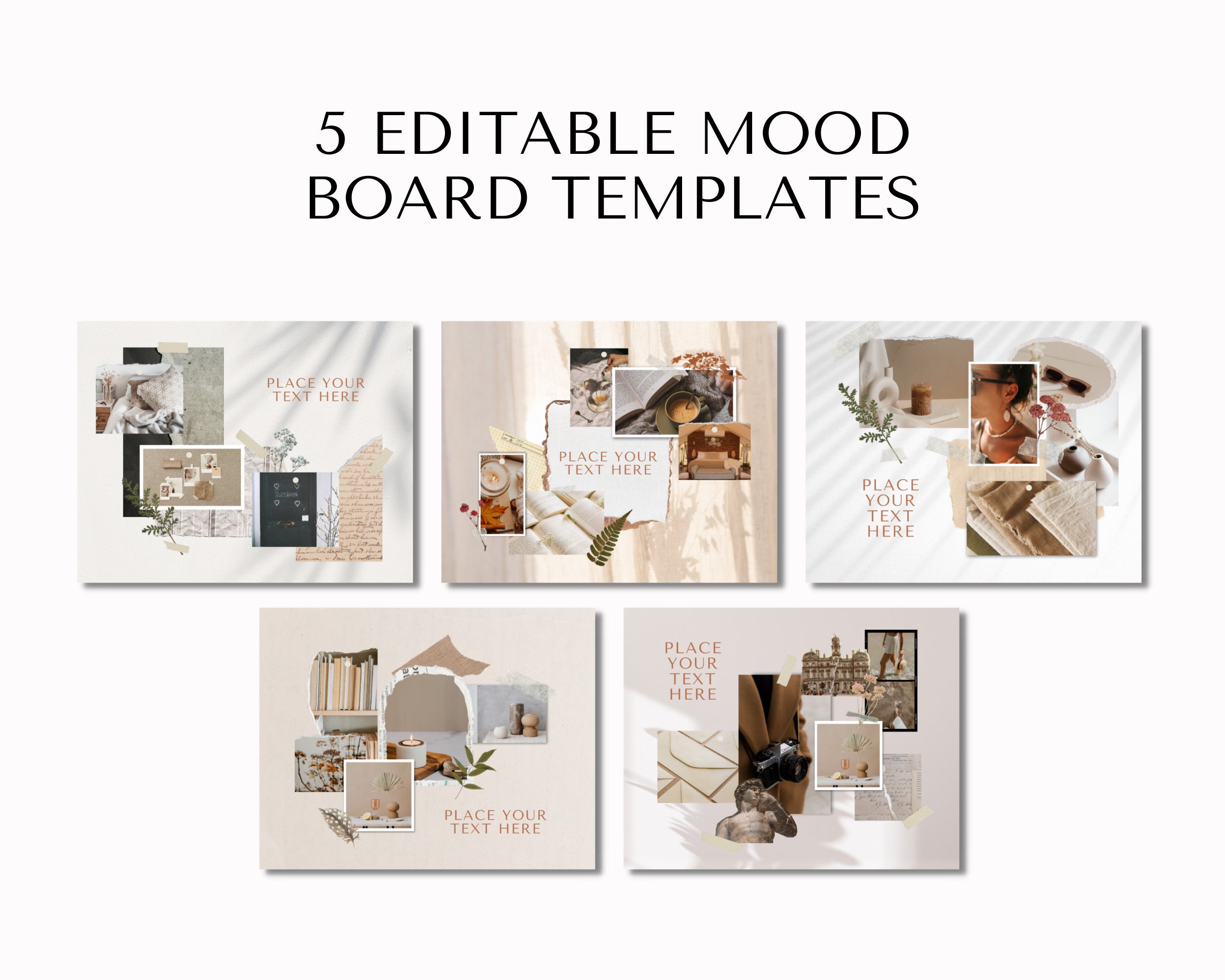 Mood Board Templates Canva, DIY Branding Kit, Mood Board Creation ...
