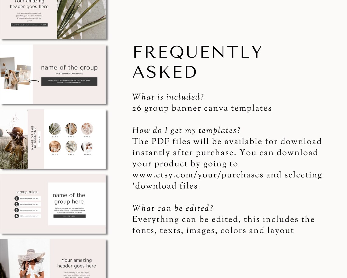 Banner Canva Template, Group Banner Template Canva, Facebook Group ...