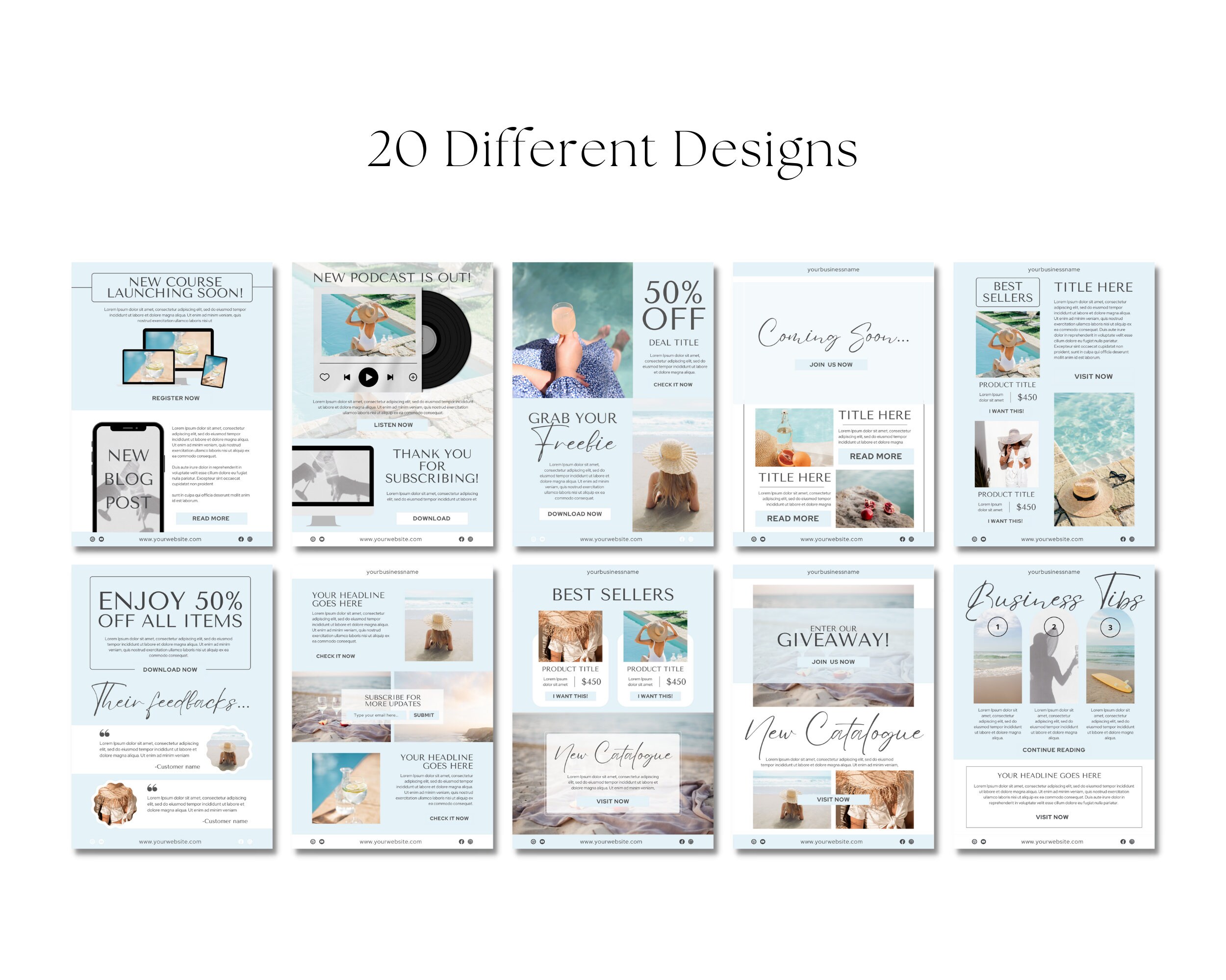 Mail Chimp Email Template, Email Template Canva, Email Template Design ...