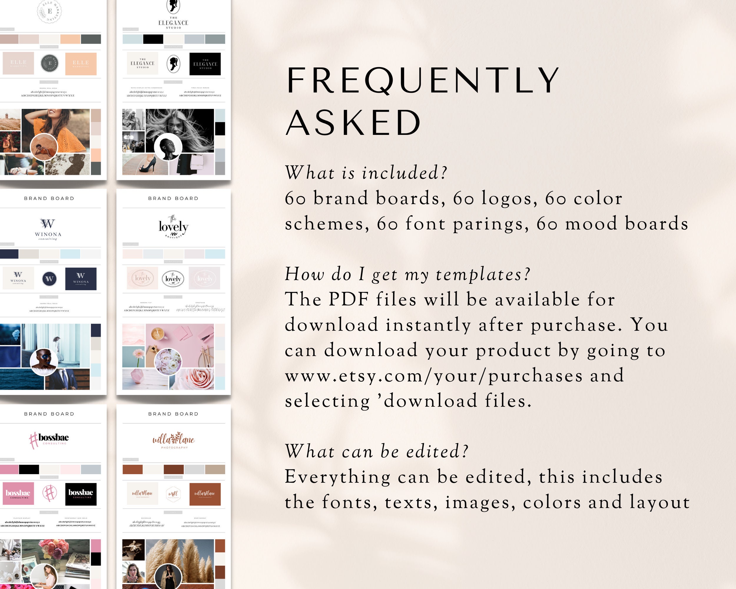 Pre Made Logo, Canva Logo Template, DIY Logo Design, Logo Kit, Editable ...