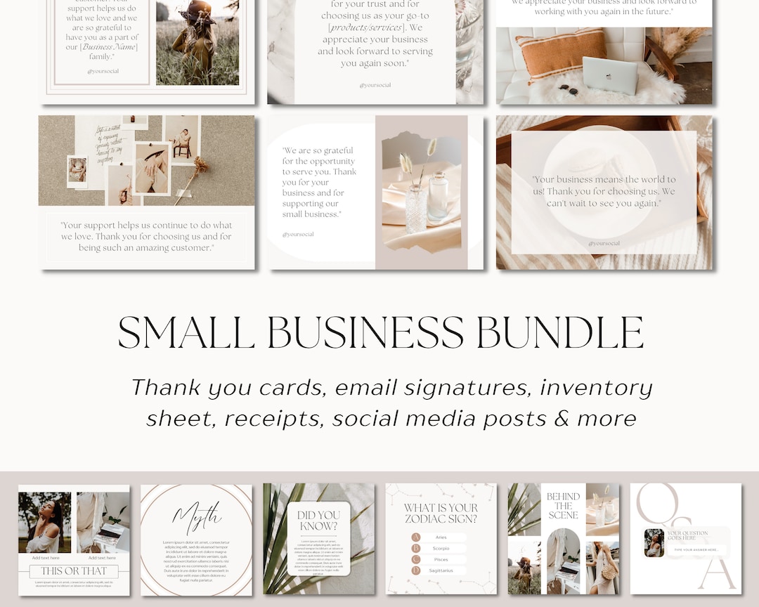 Small Business Canva Template Bundle, Small Business Resources, Small ...