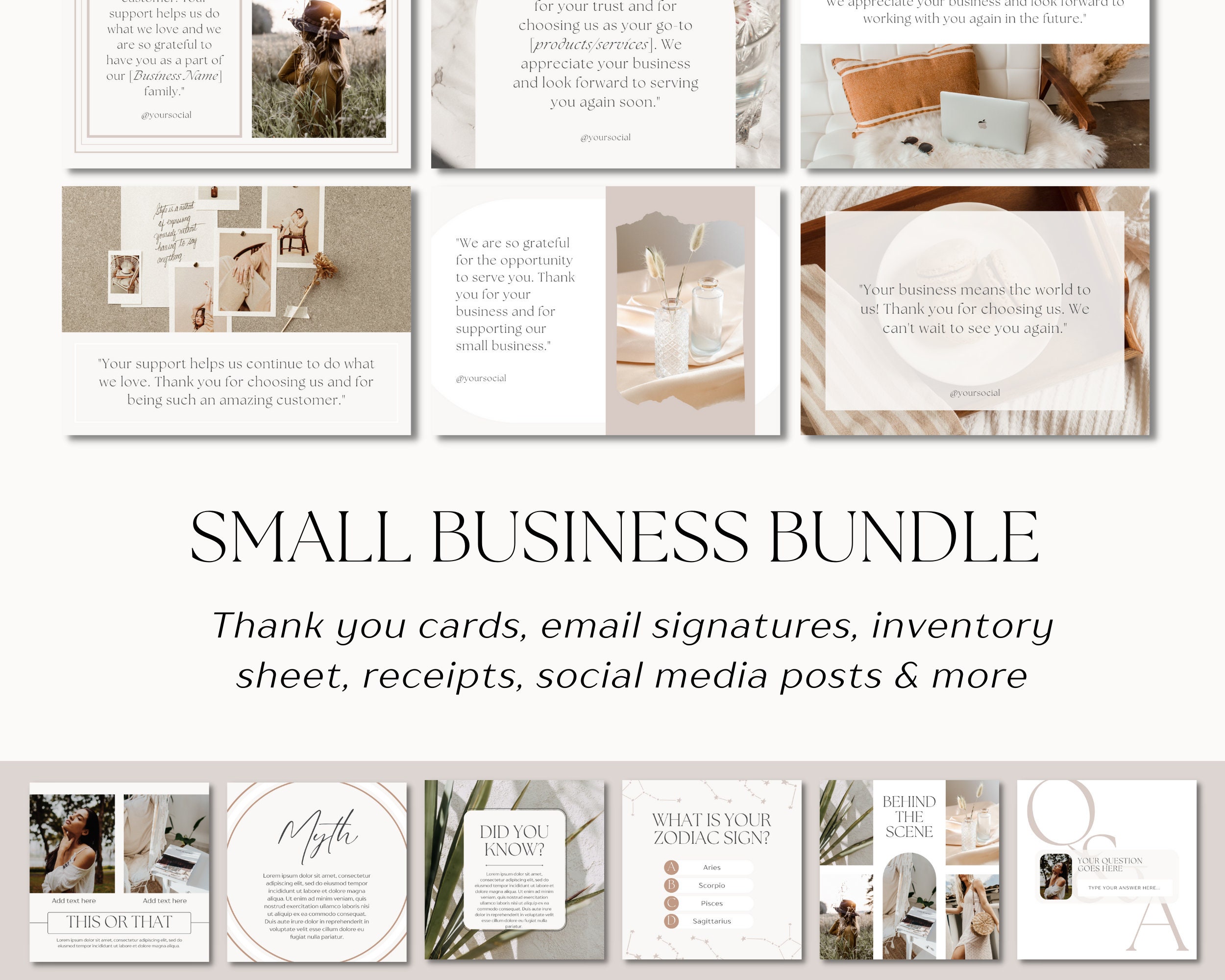 Small Business Canva Template Bundle Small Business - Etsy