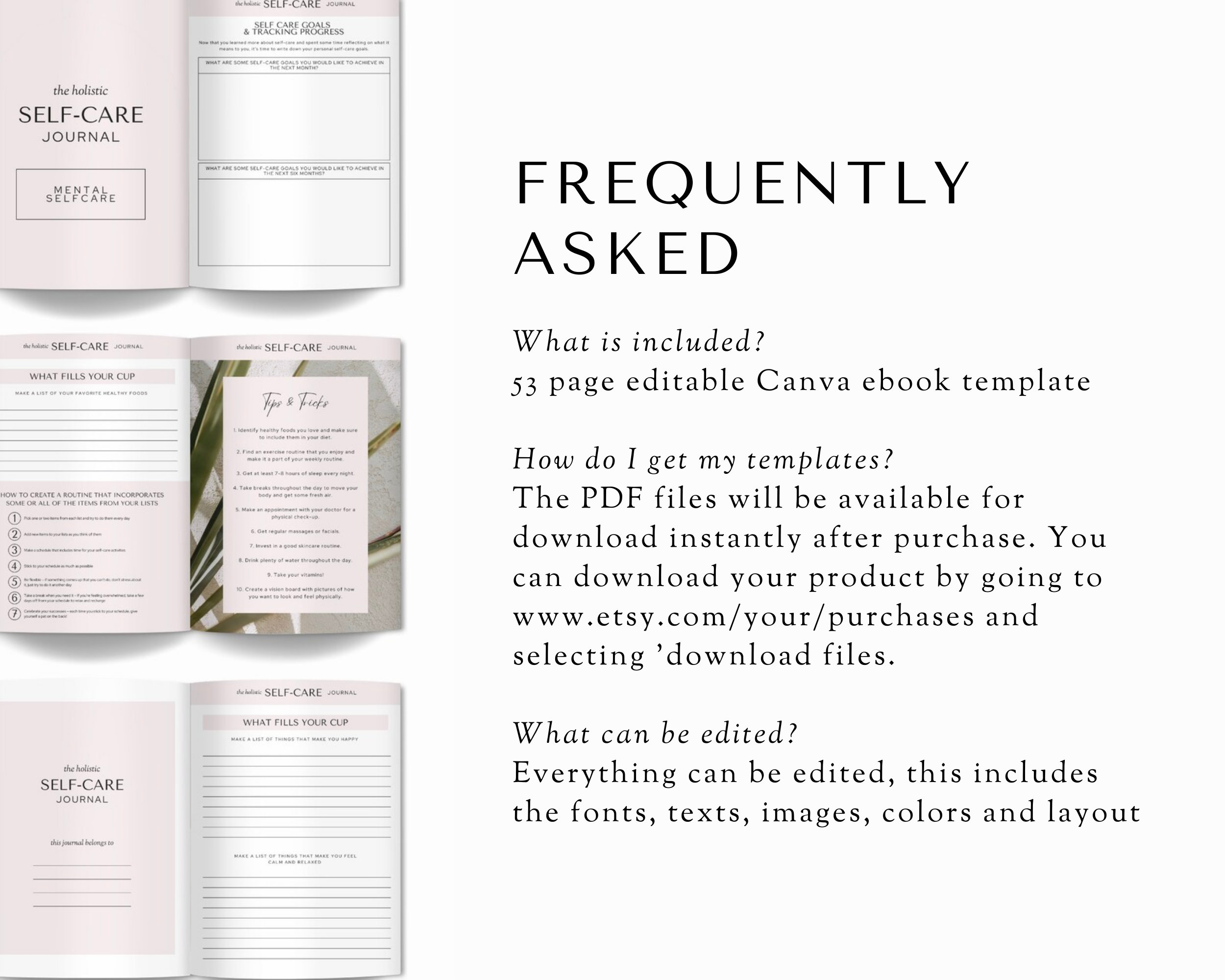 50 Page Ebook Template Canva, Editable Ebook Template, Ebook Digital ...