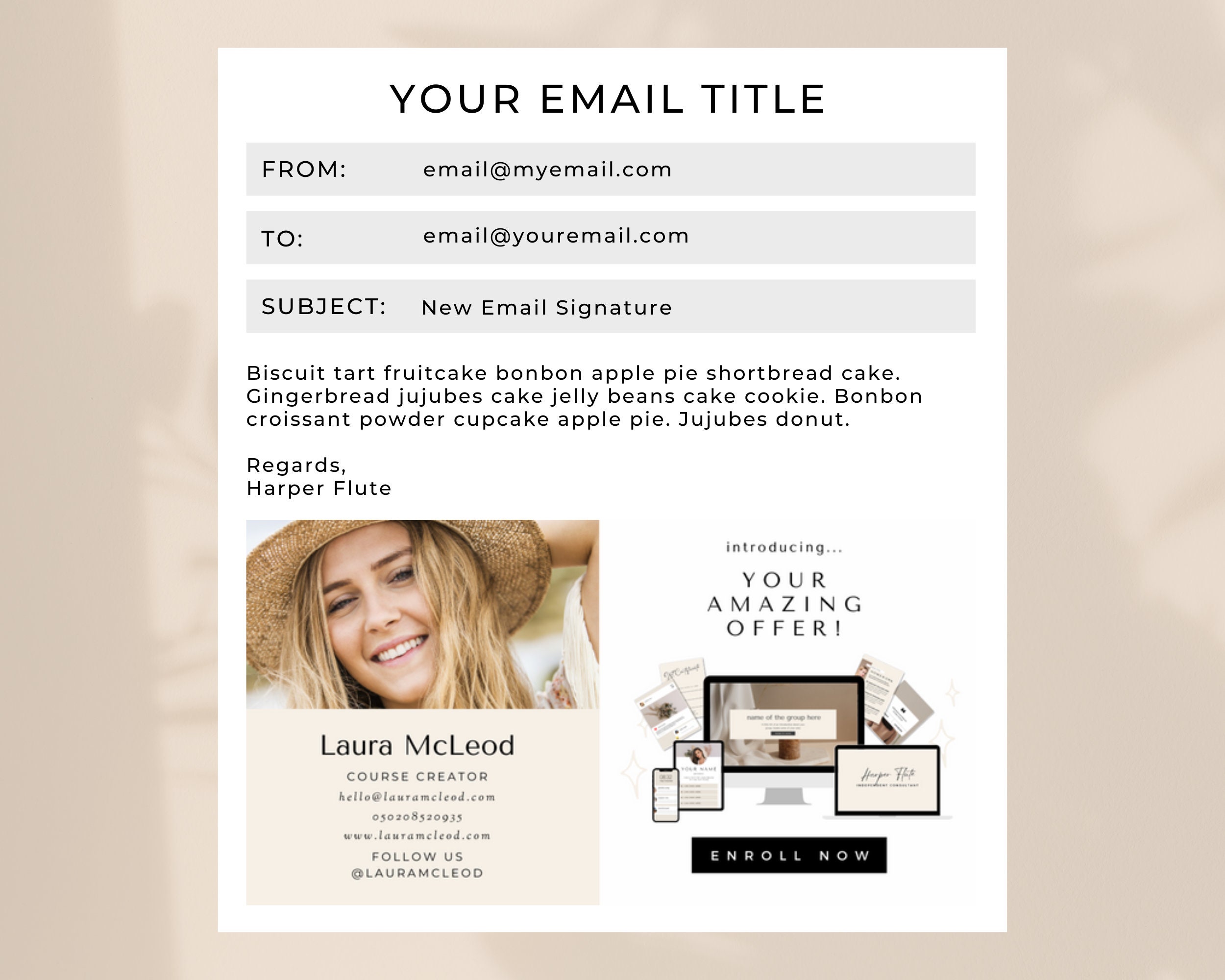 Email Signature Template Logo, Best Seller Photographer Marketing Tool ...