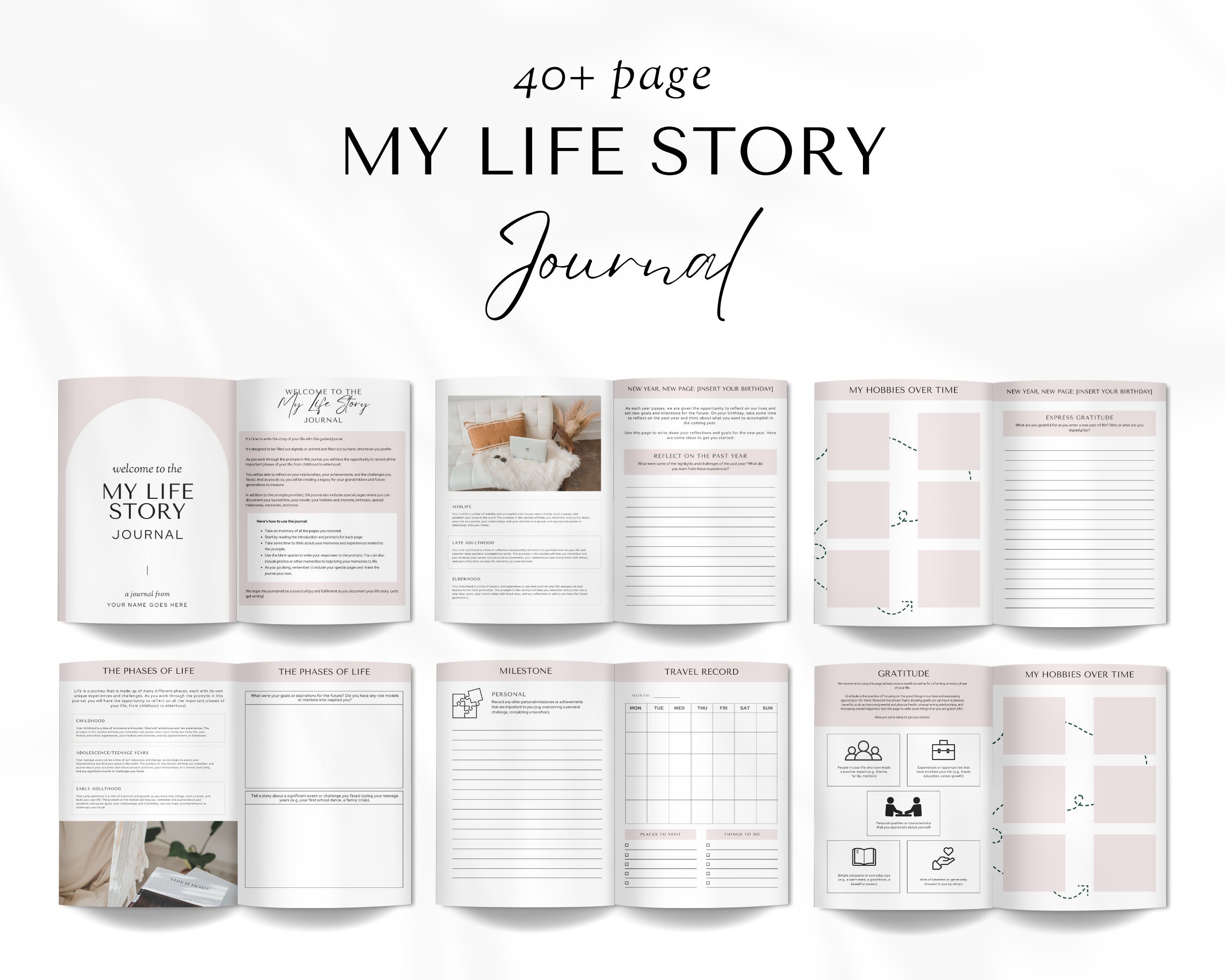 Life Story Journal, Achievement Journal, Bucket List Journal, Guided ...