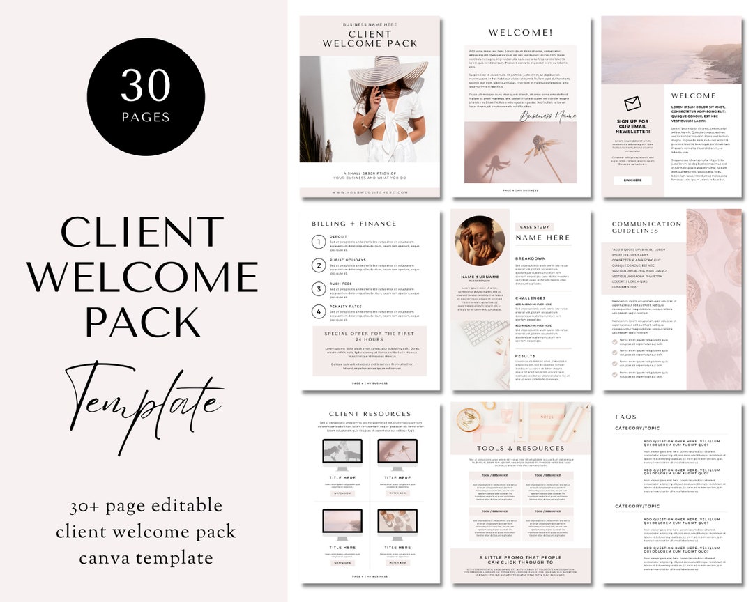 Virtual Assistant Welcome Packet Client Welcome Pack Template New Client Service Guide Client