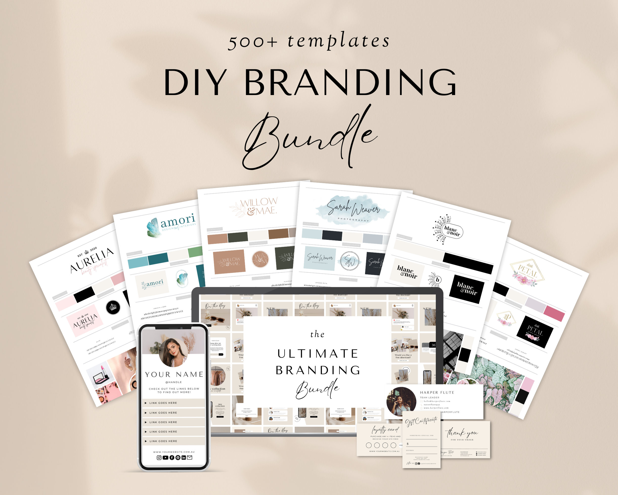 DIY Branding Package Template Logo Kit Business Branding - Etsy