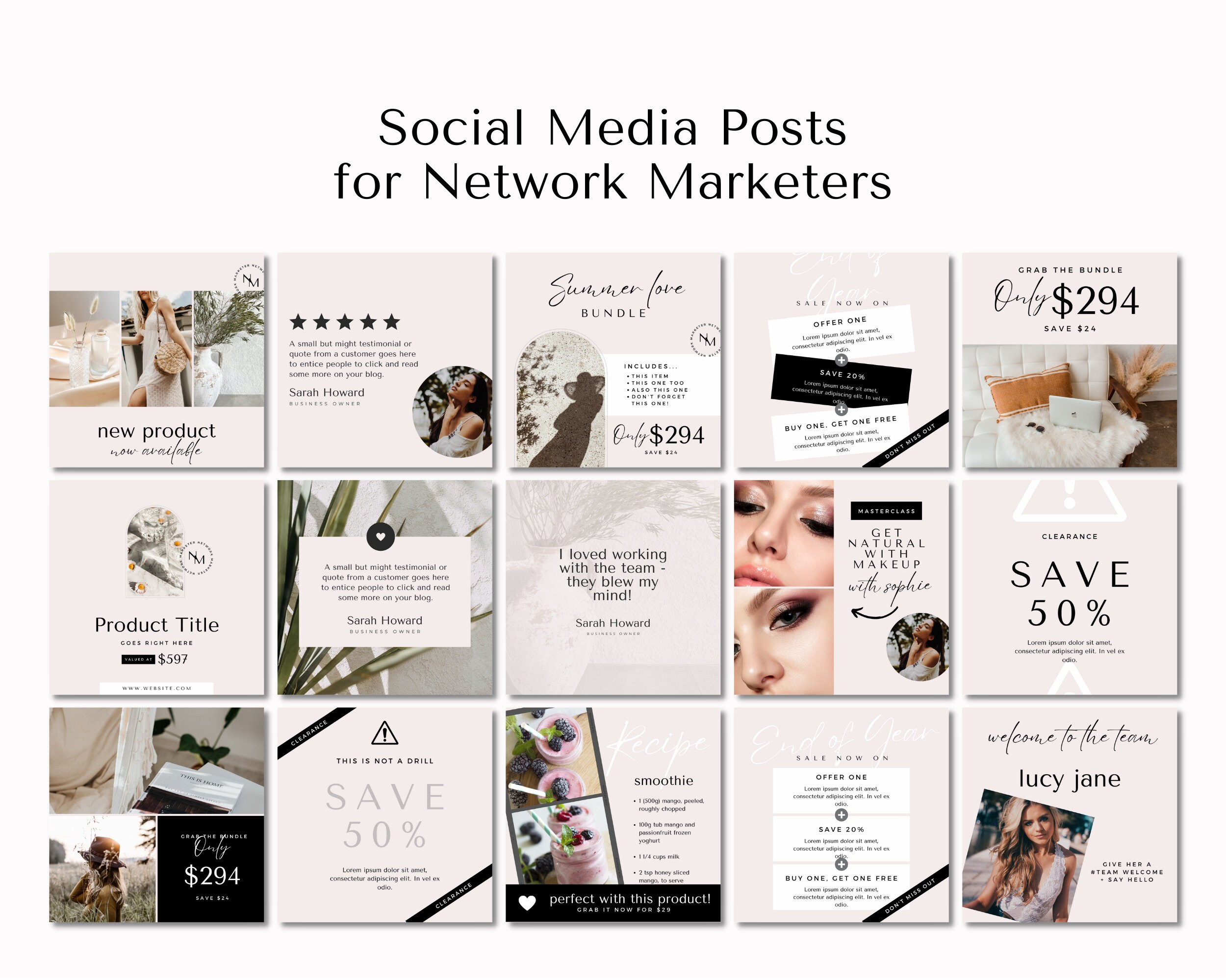 Network Marketing Bundle, MLM Canva Templates, MLM Business Planner ...