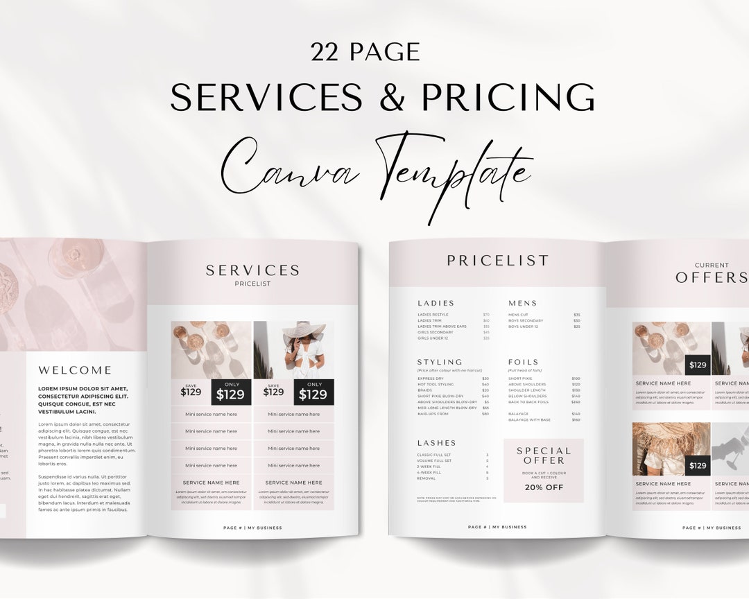 Services & Pricing Guide Template, Price List, Business Price List ...