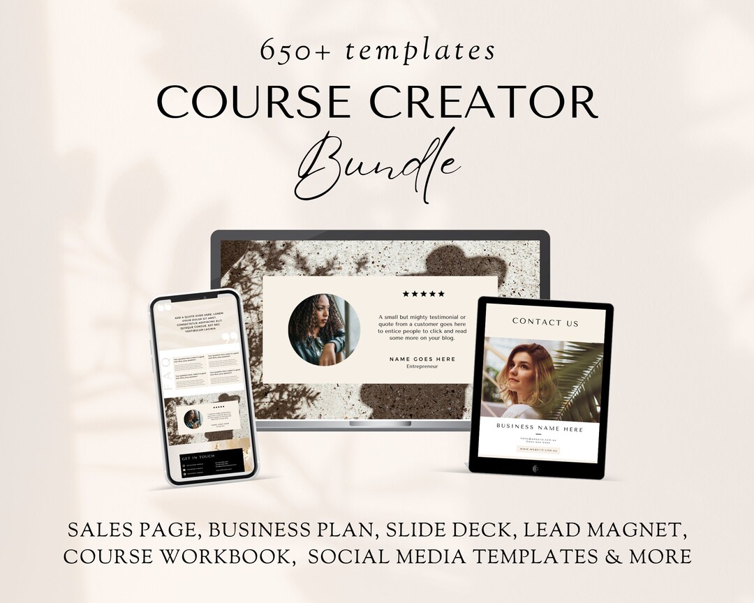 Course Creator Templates, Sales Page Canva Template, Lead Magnet ...