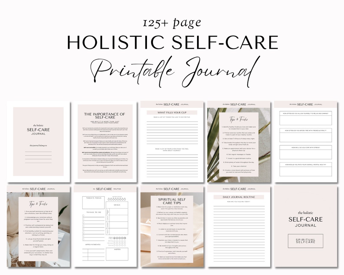 Self Care Template Bundle, Self-care Templates, Self Care Journal, Self ...
